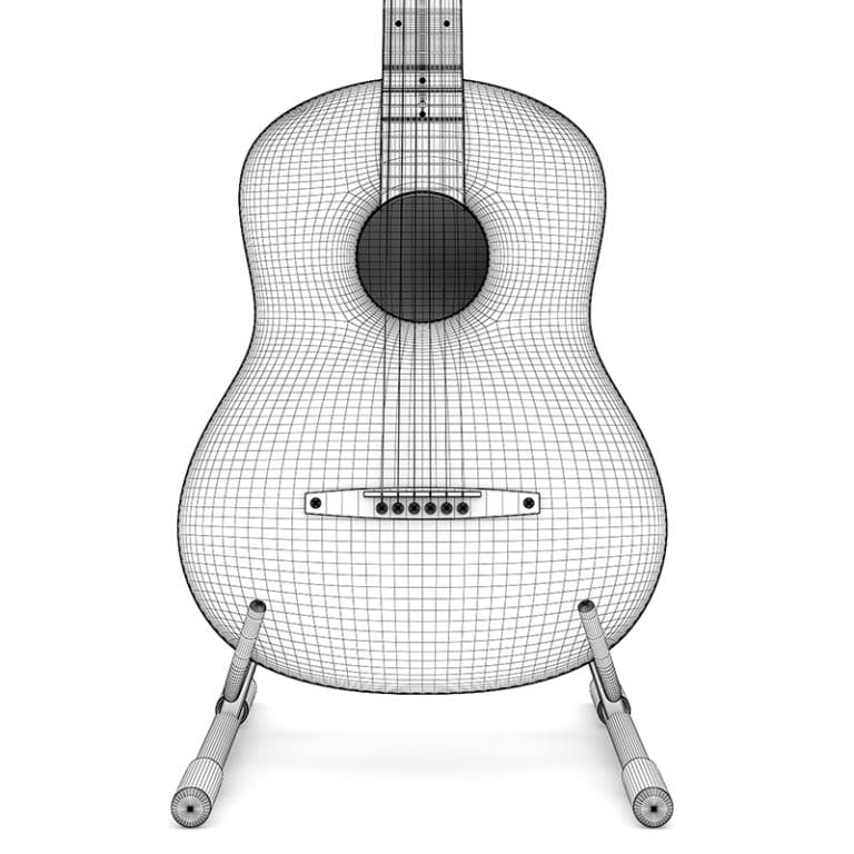 Acoustic Guitar - CGAxis - 3D models, PBR, HDRI for your 3D ...