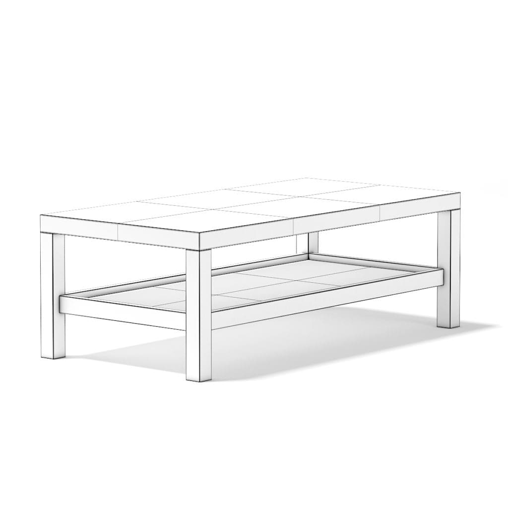 White Rectangular Coffee Table