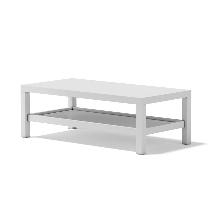 White Rectangular Coffee Table 2433
