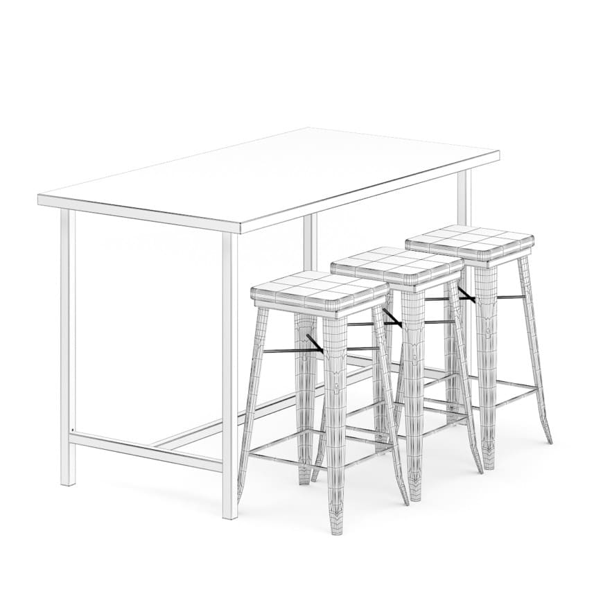 Bar Table with Stools