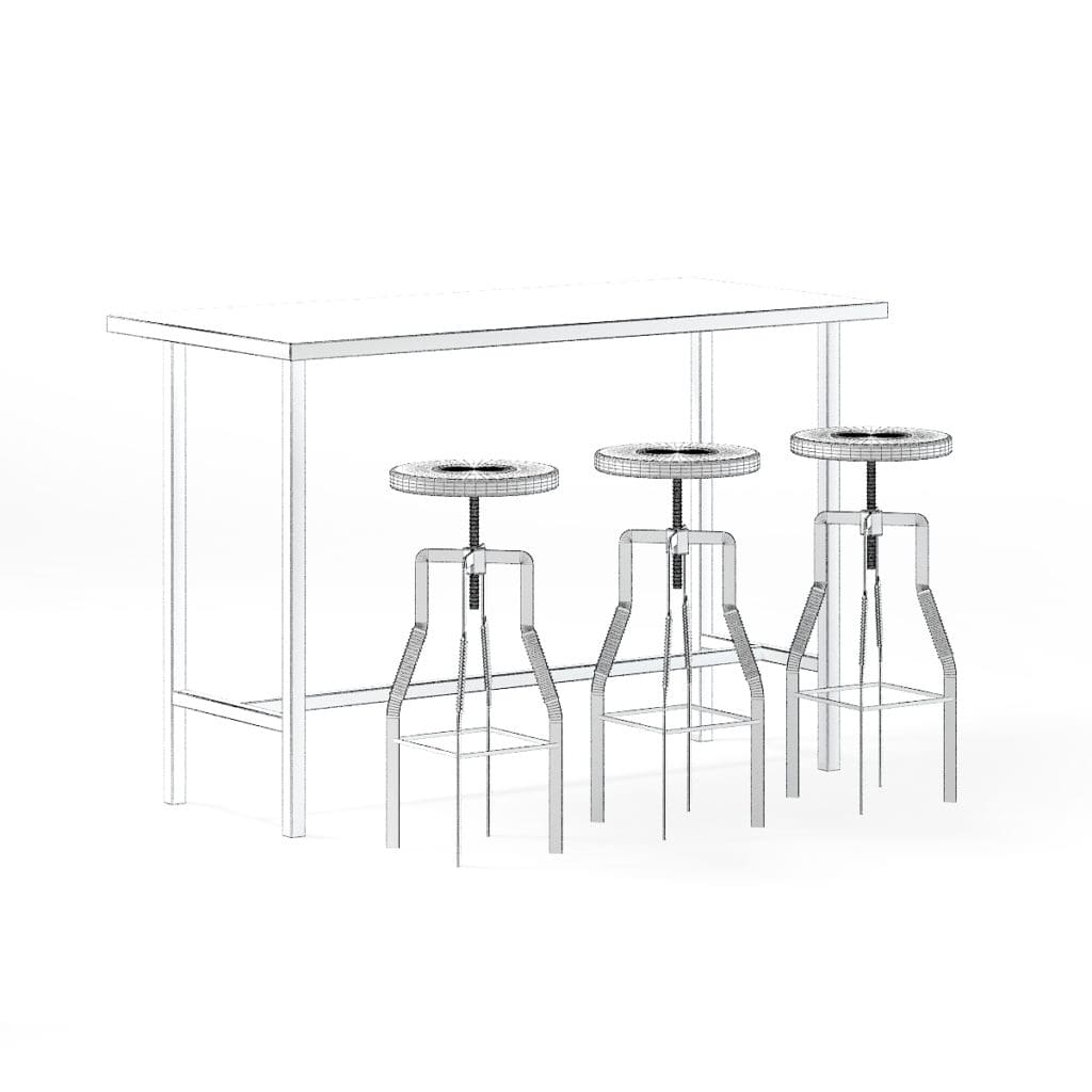 Bar Table with Stools