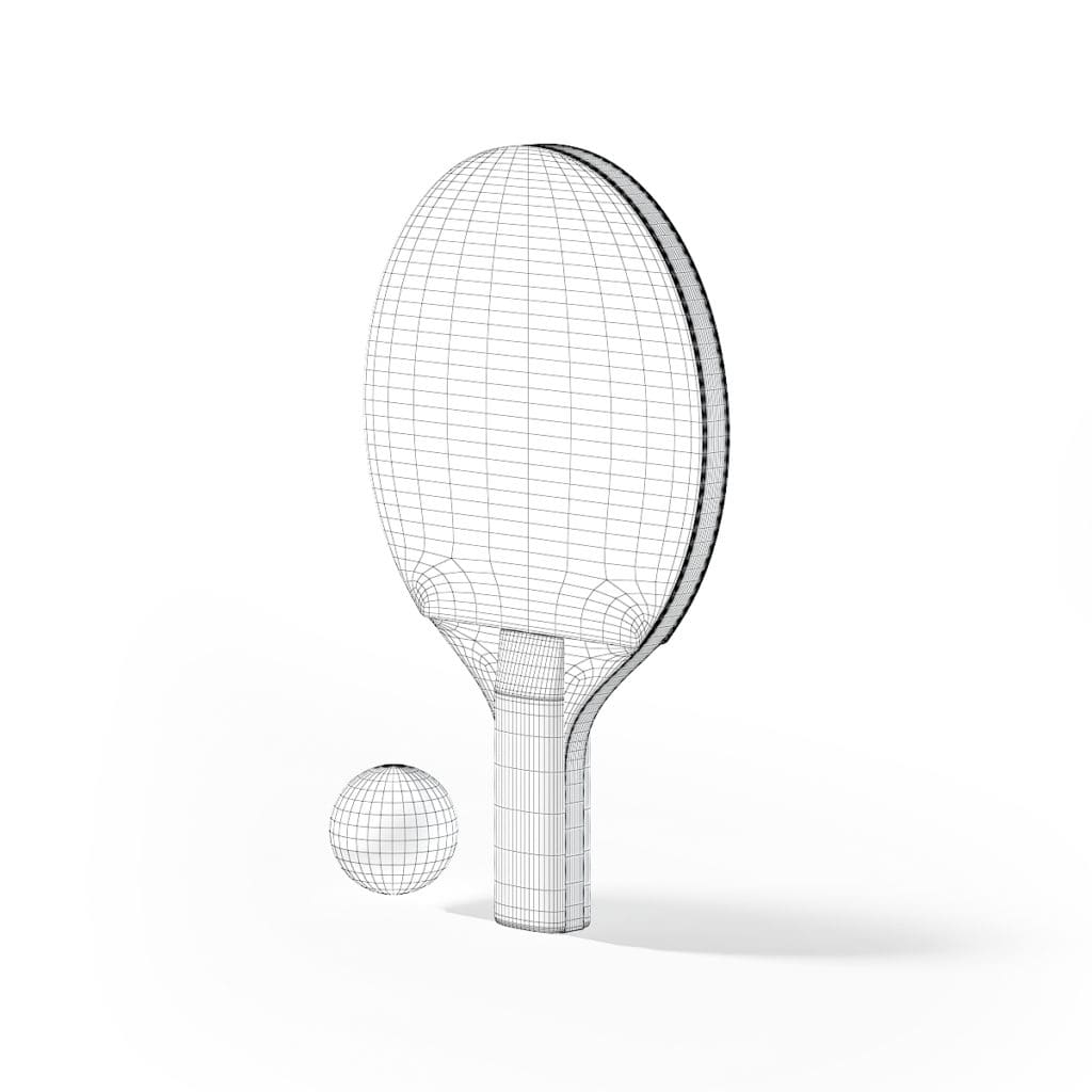 Table Tennis Racket and Ball
