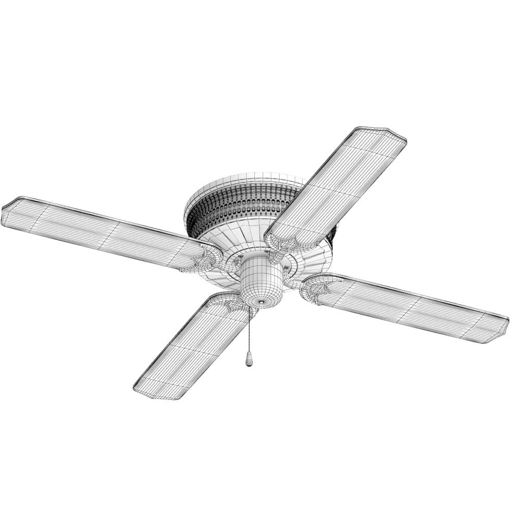 Ceiling Fan 3D Model - CGAxis - 3D models, PBR, HDRI for your 3D ...