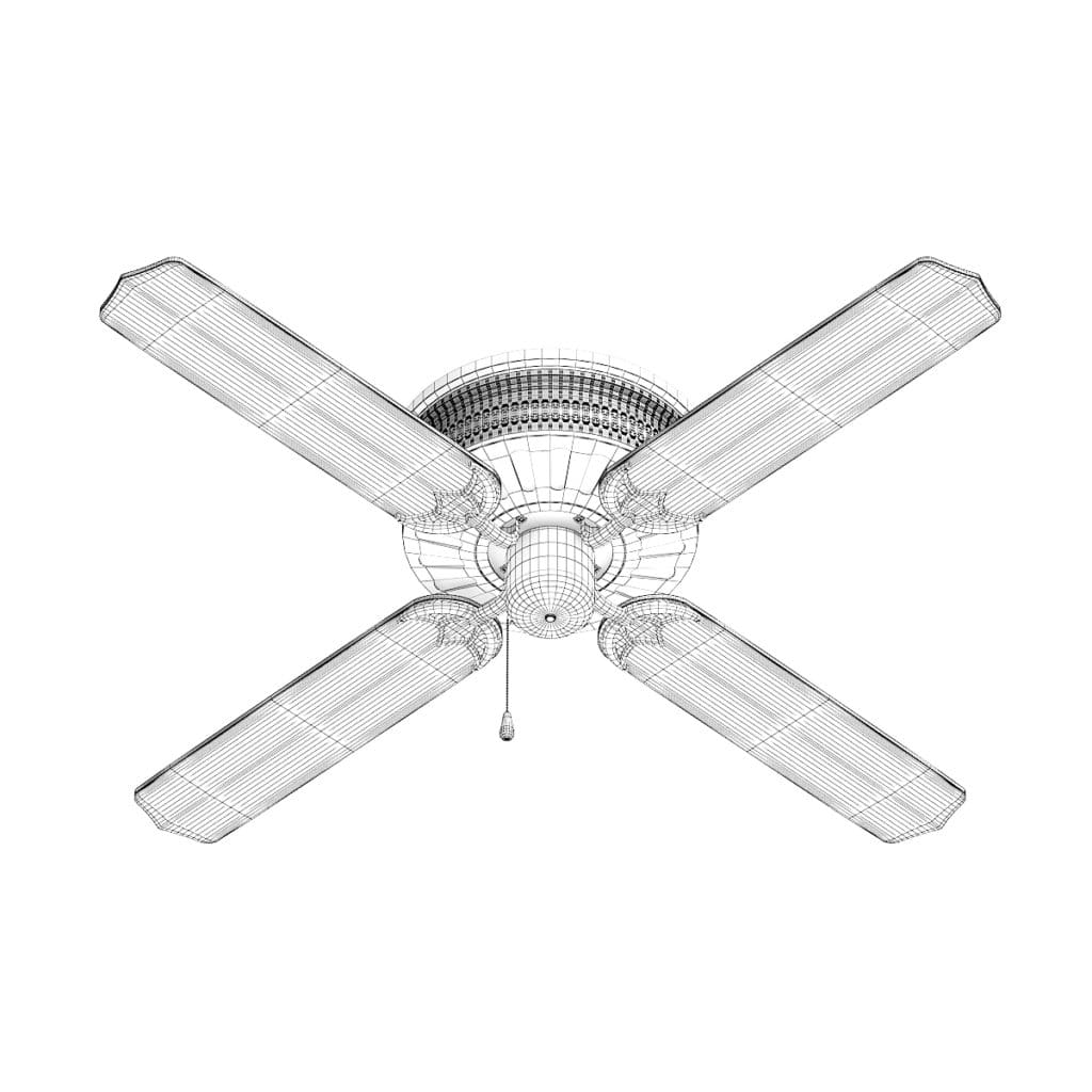 Ceiling Fan 3D Model - CGAxis - 3D models, PBR, HDRI for your 3D ...