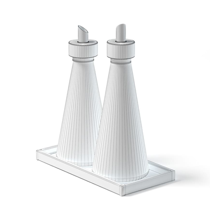 Oil and Sauce Bottles 3D Model - CGAxis - 3D models, PBR, HDRI for your ...