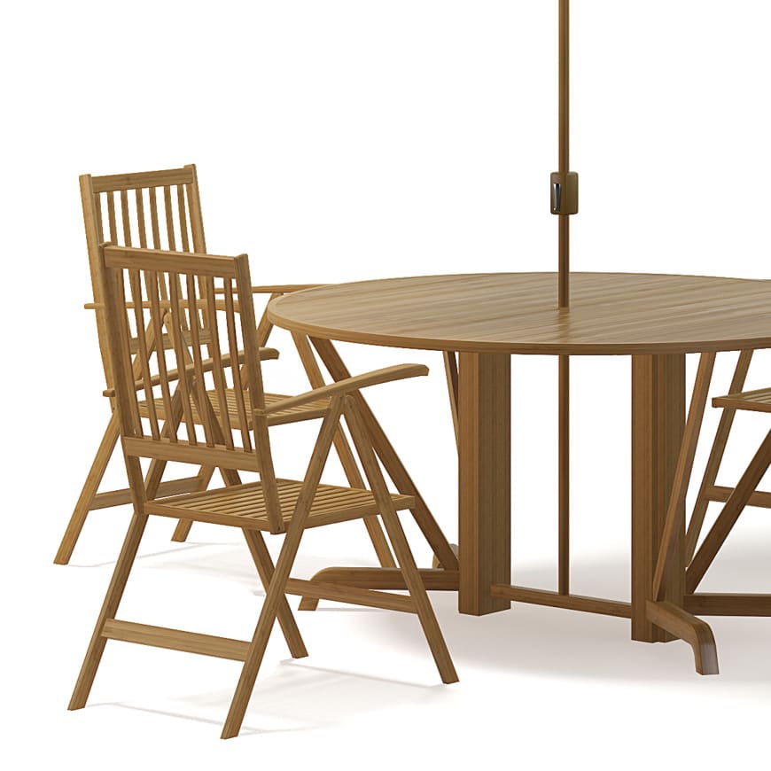 Garden Table Set 3D Model (9302) - CGAxis - 3D models, PBR, HDRI for ...