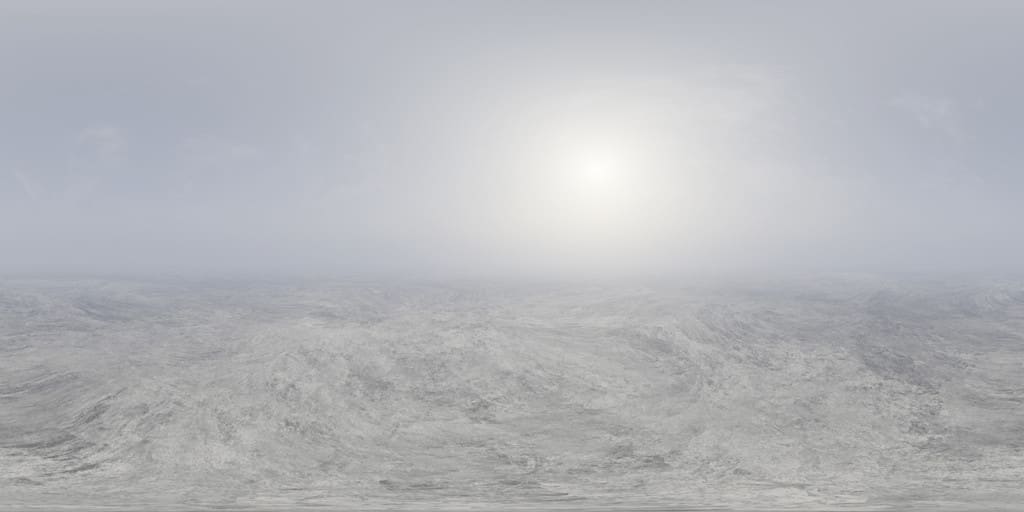 Early Afternoon Foggy Snow Planes HDRI Sky