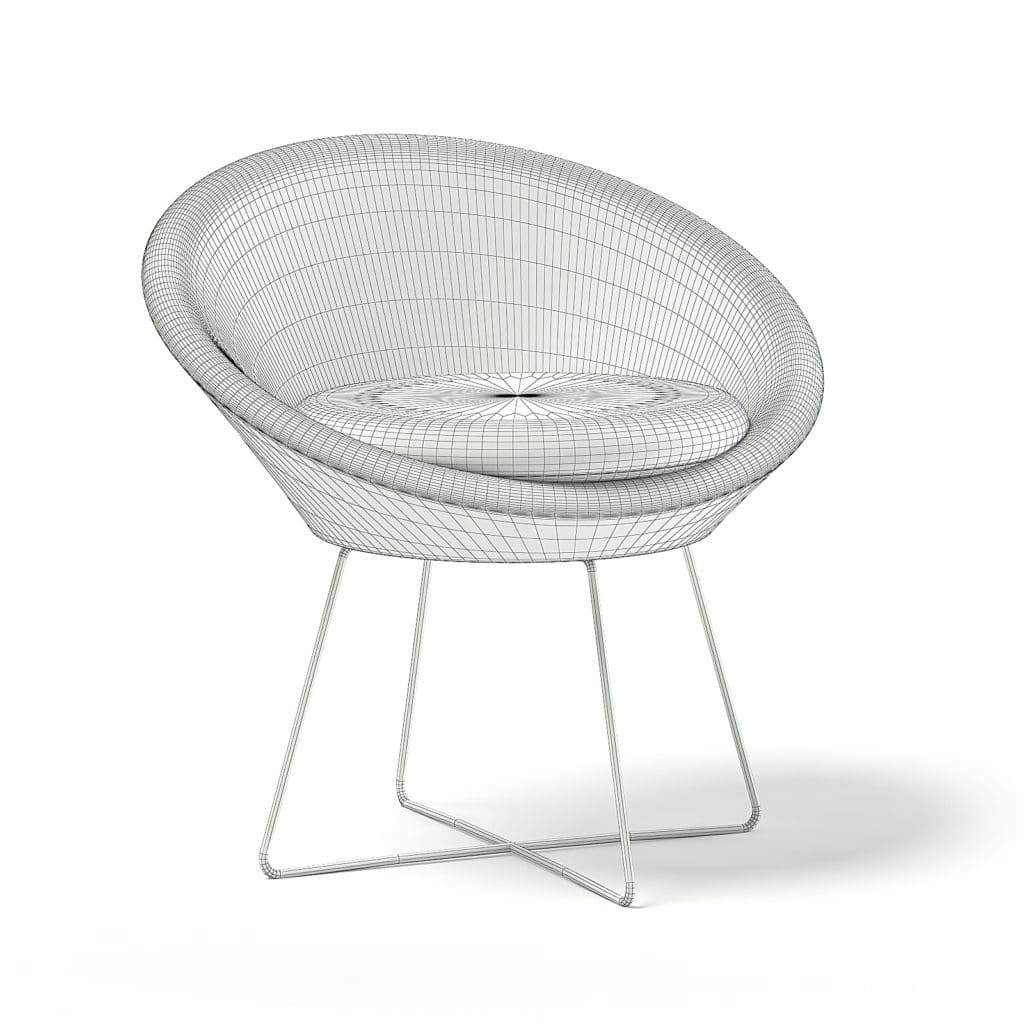 Round Armchair 3D Model