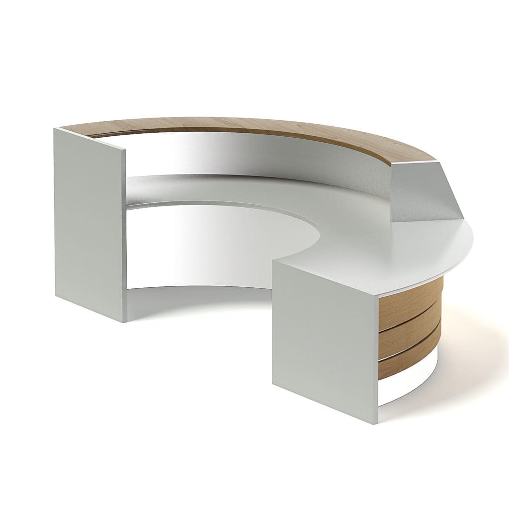 Round Reception Desk 3D Model