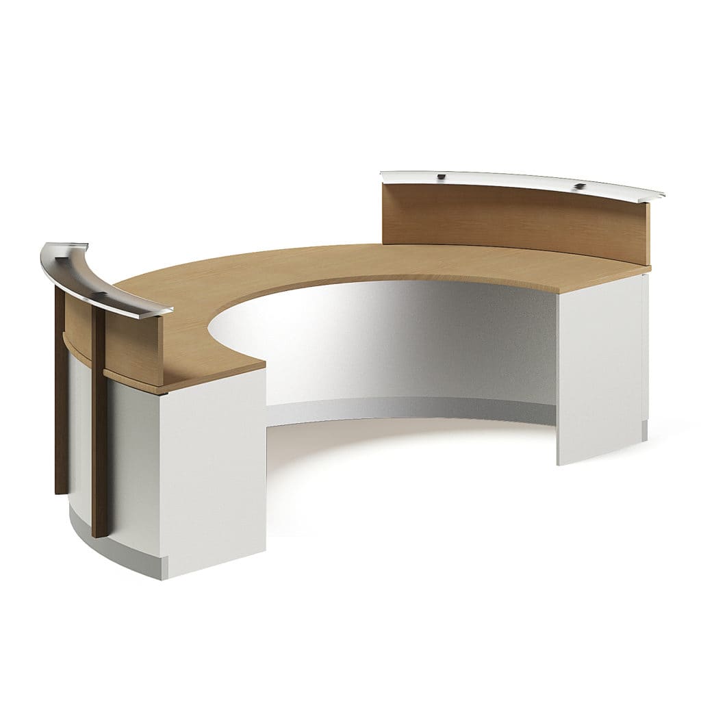 Round Reception Desk 3D Model