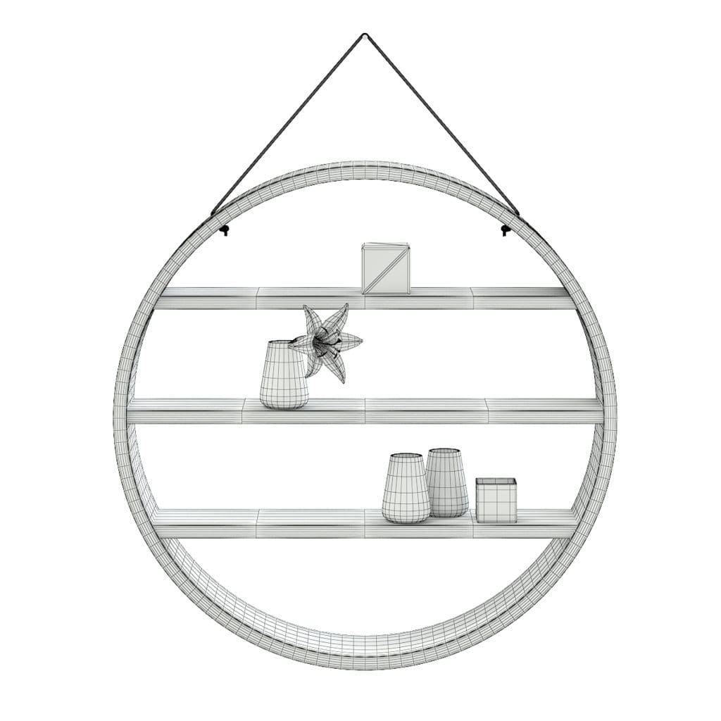 Circle Shaped Wall Shelf 3D Model