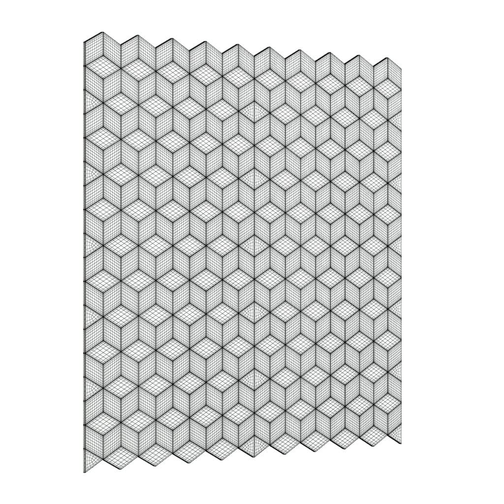 Golden Metal Wall Panel 3D Model