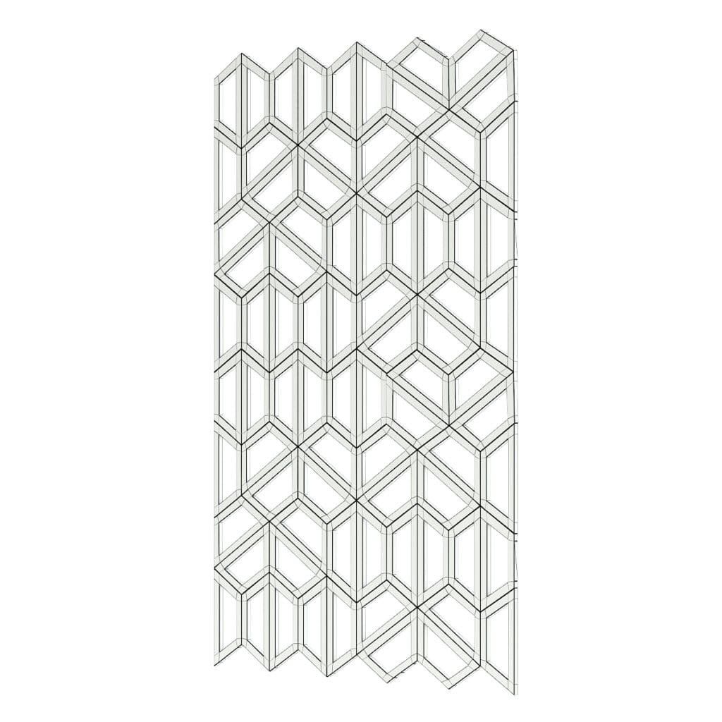 Concrete Hexagonal Wall Panel 3d Model