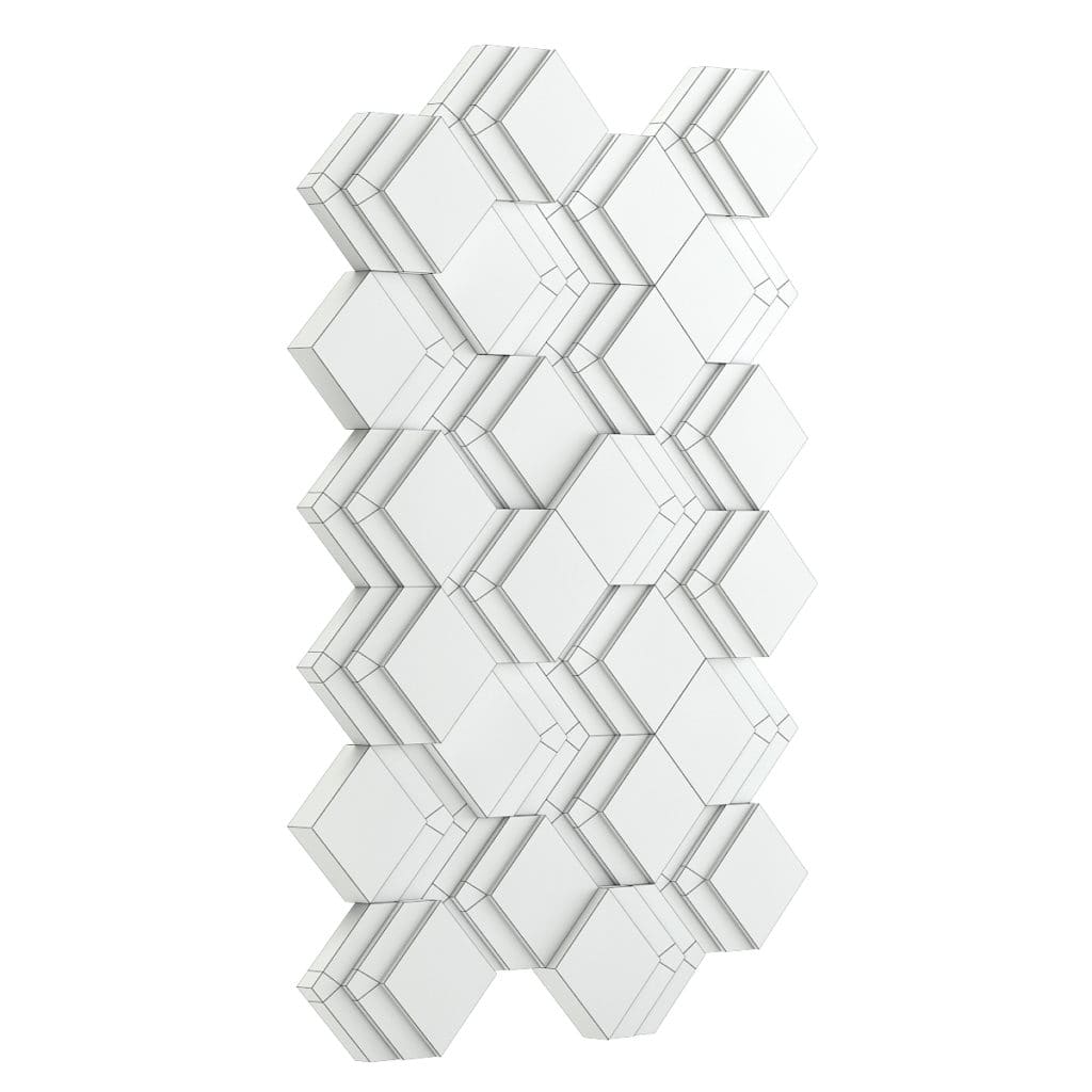 Decorative Wooden Wall Panel 3D Model