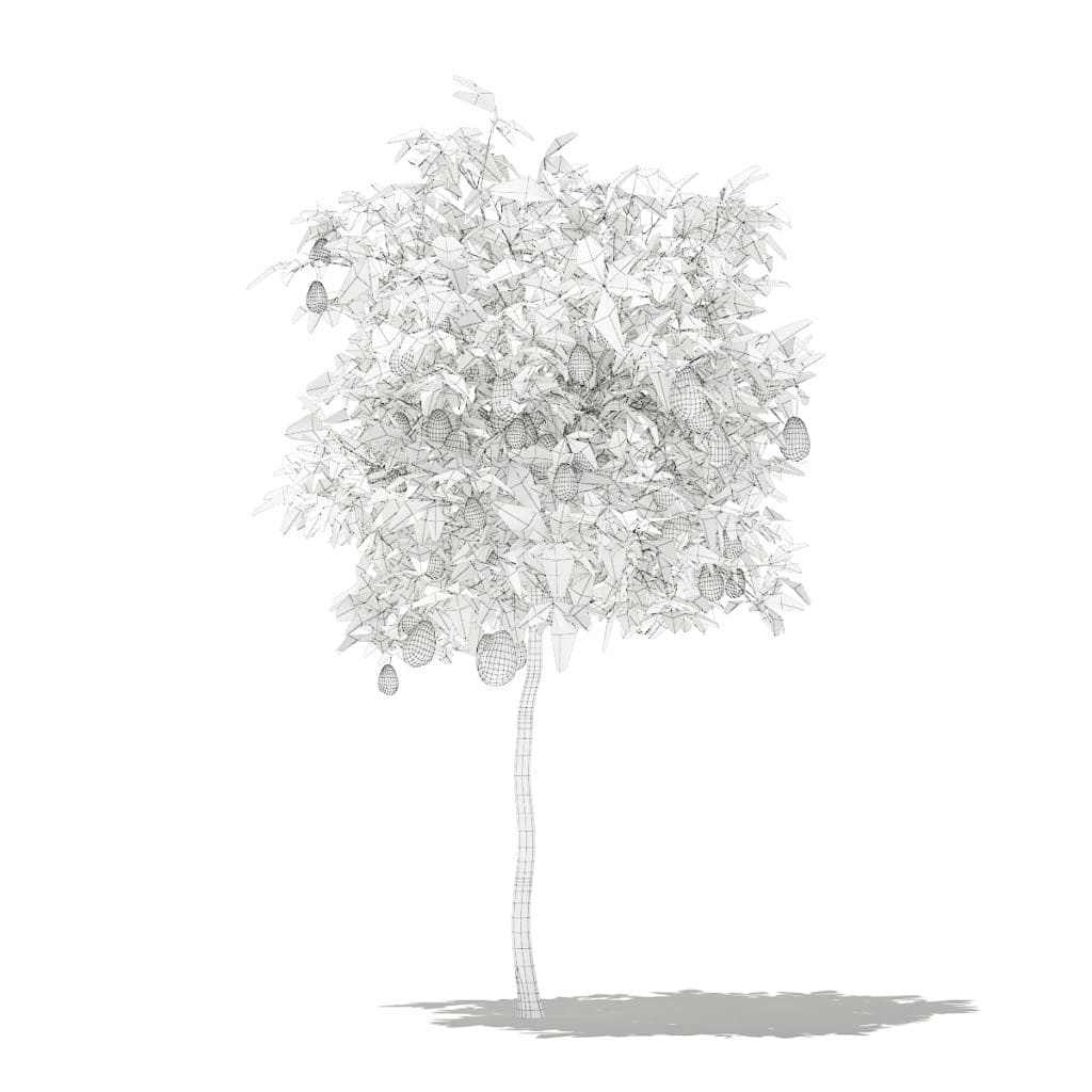 Avocado Tree with Fruits 3D Model 1.5m