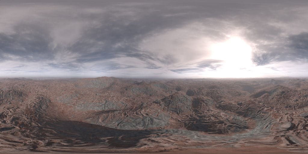 Late Evening Desert Mountains HDRI Sky