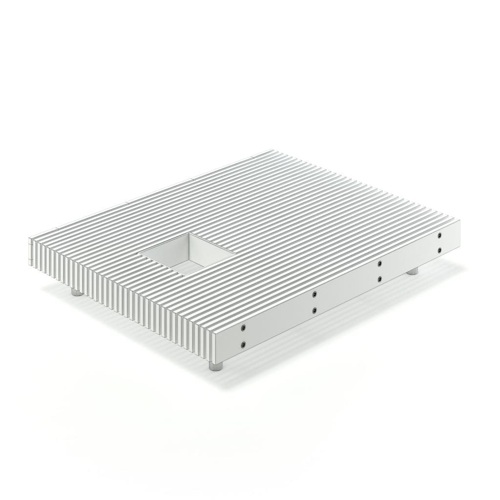 Wooden Mall Bench 3D Model