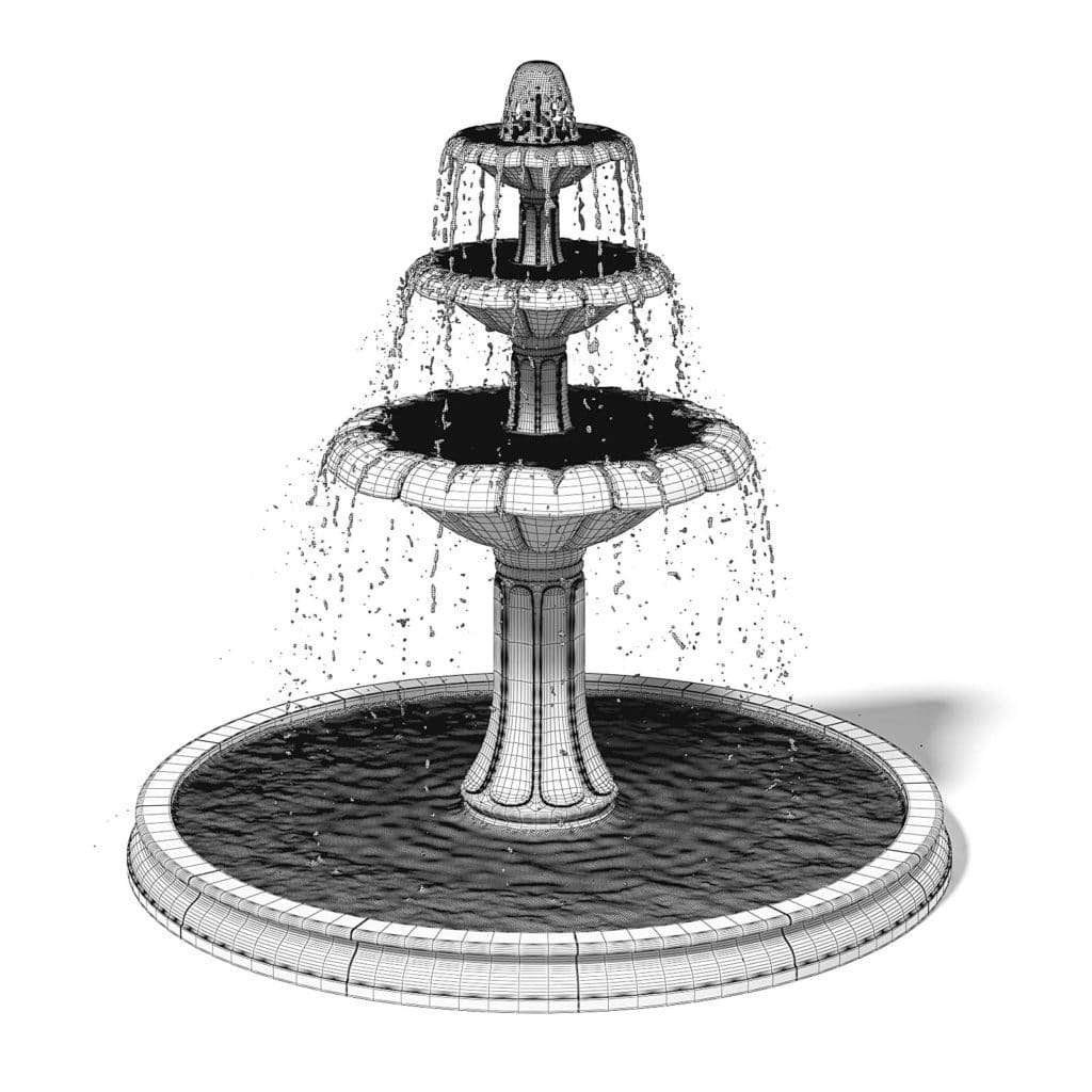 Large Fountain 3D Model