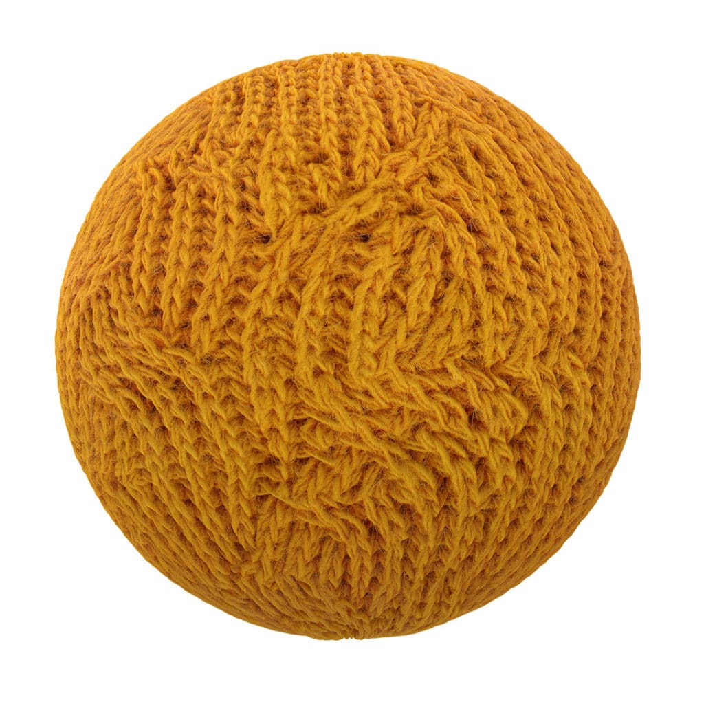 Orange Wool Fabric PBR Texture