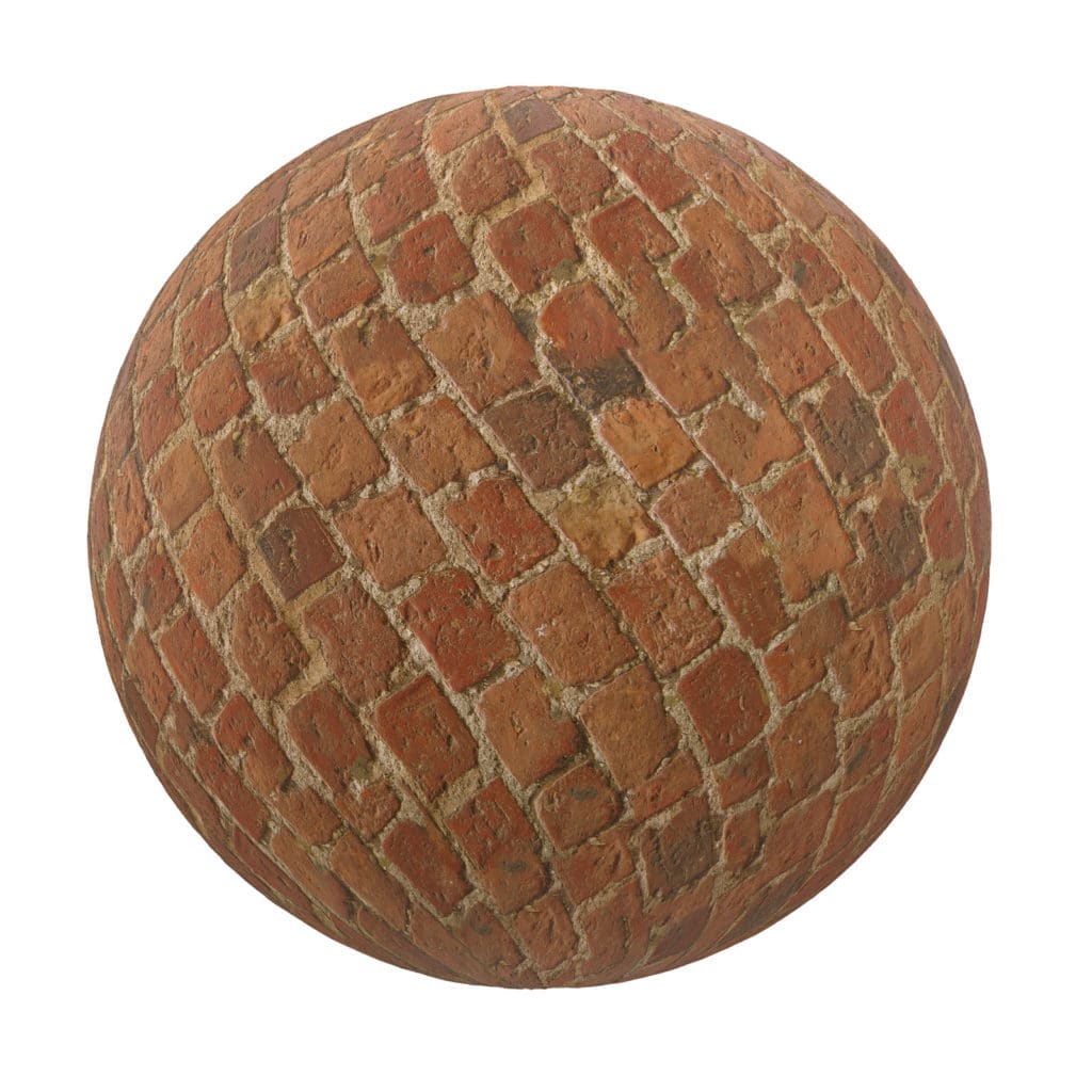 Red Brick Pavement PBR Texture