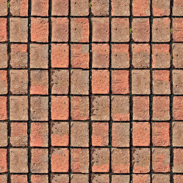 Red Brick Pavement PBR Texture