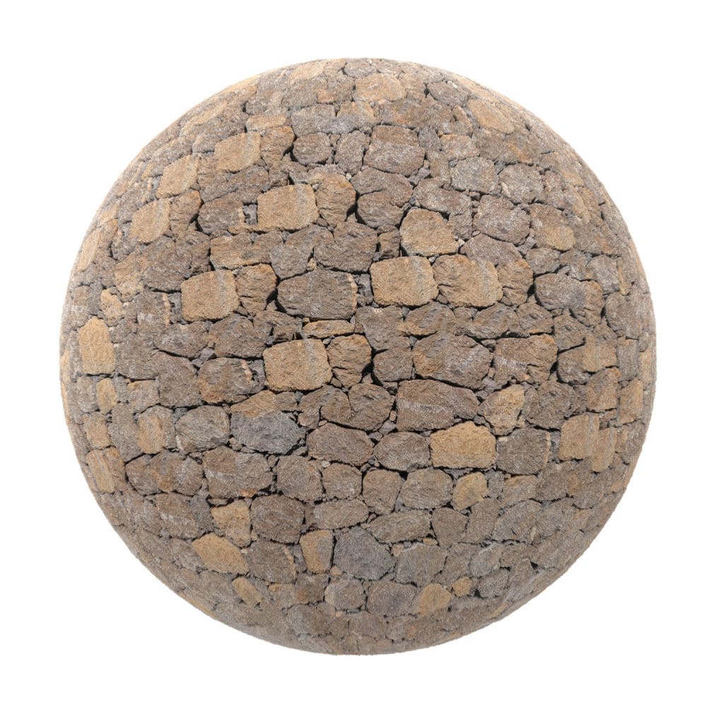 Yellow Stone Pavement PBR Texture
