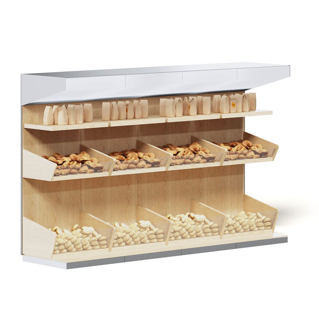 Market Shelf 3D Model - Buns