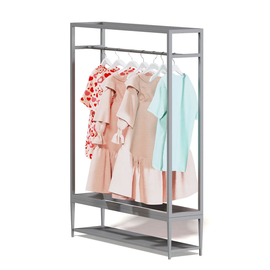 Market Rack 3D Model - Clothes