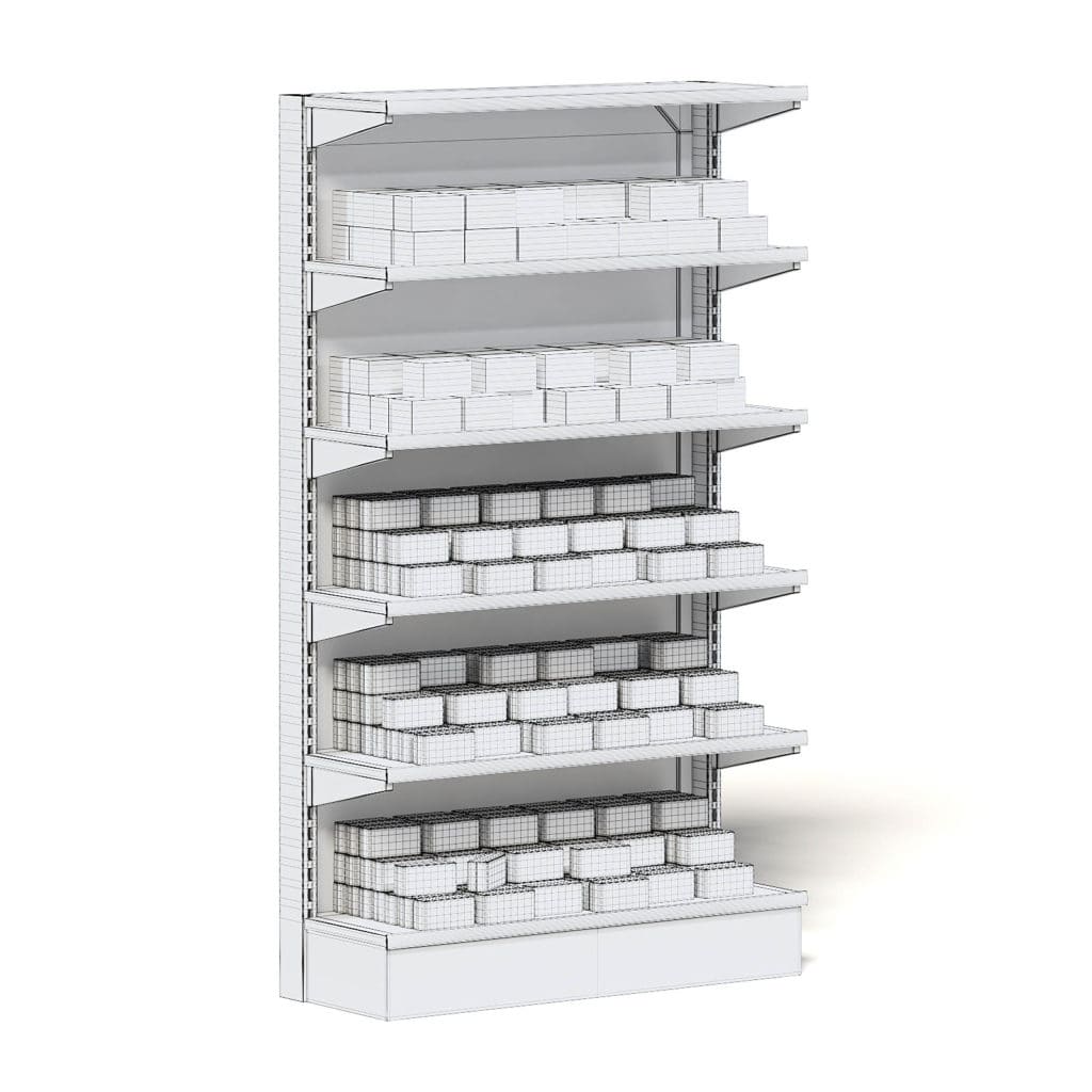 Market Shelf 3D Model - Tea and Cookies