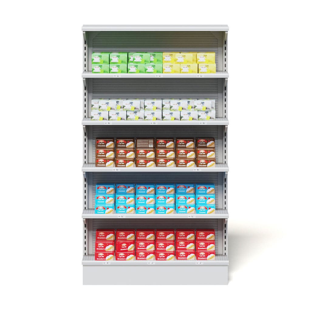 Market Shelf 3D Model - Tea and Cookies