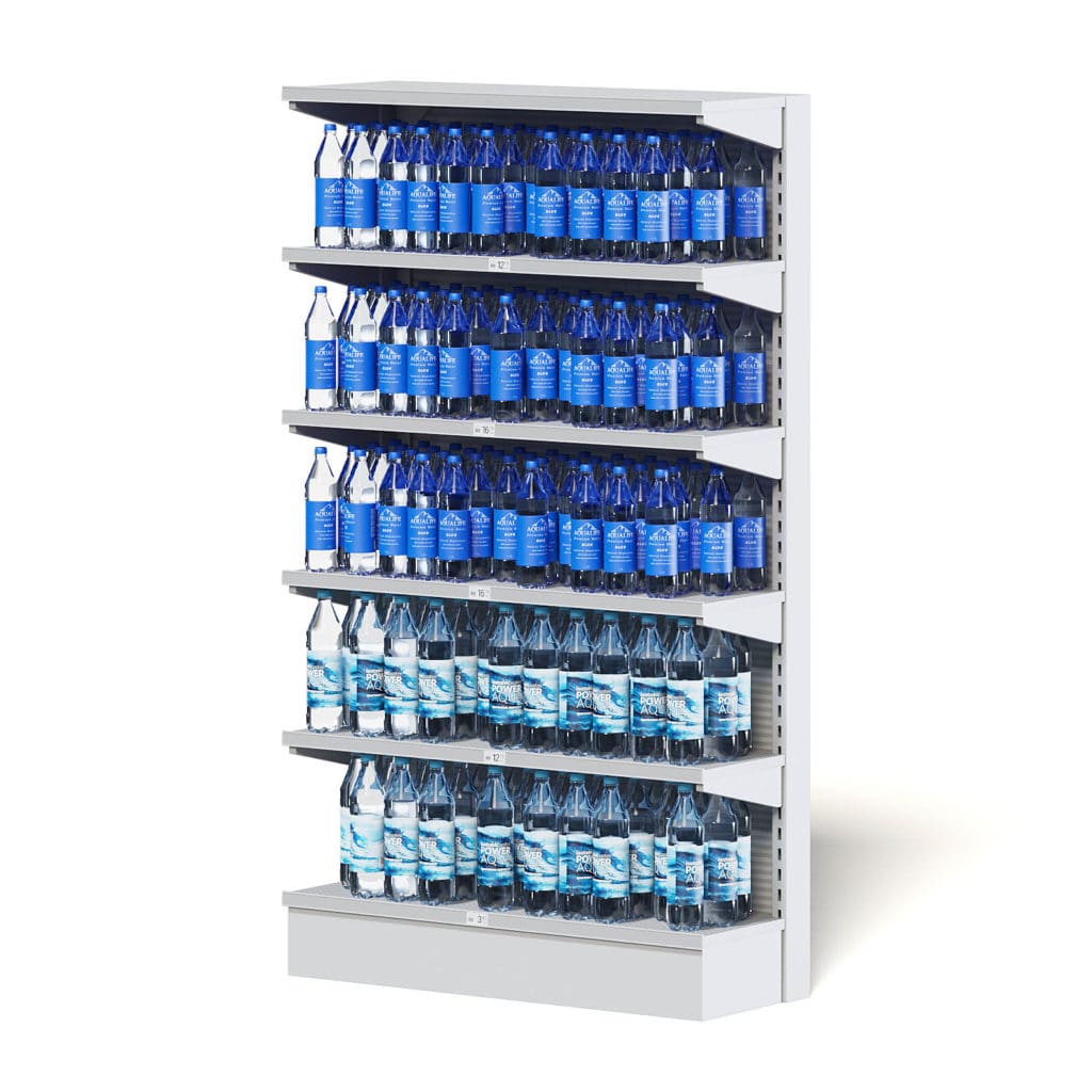 Market Shelf 3D Model - Water