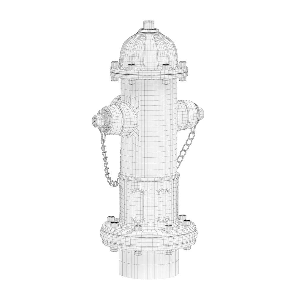 Red Fire Hydrant 3D Model