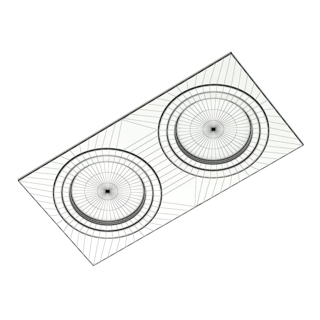 Double Halogen Light 3D Model