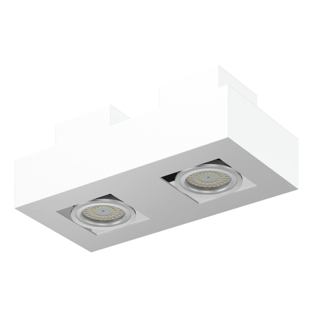Double Rectangular Halogen Light 3D Model