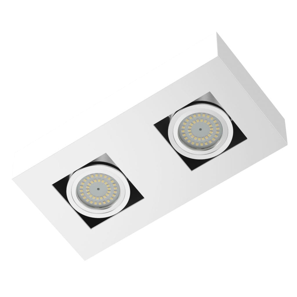 Double Rectangular Halogen Light 3D Model