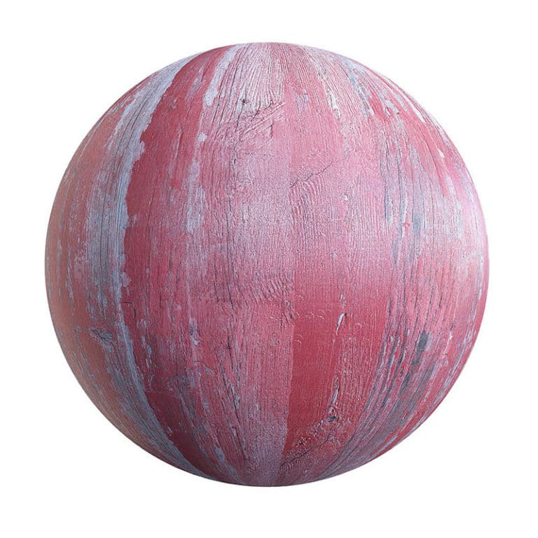 Red Painted Wood PBR Texture