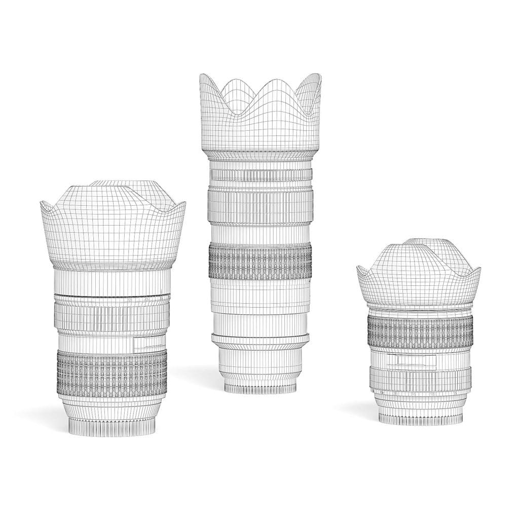 Camera Lenses 3D Model