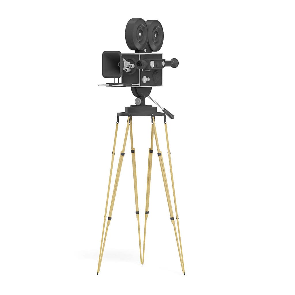 Vintage Movie Camera 3D Model