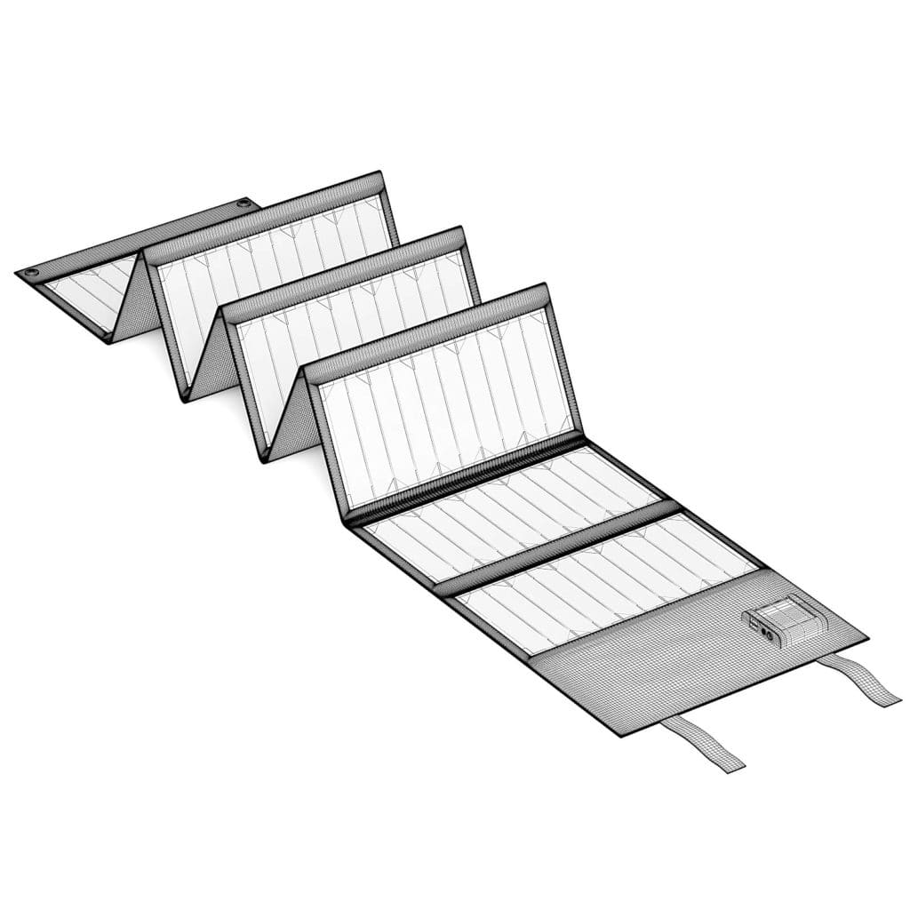 Portable Solar Panel 3D Model