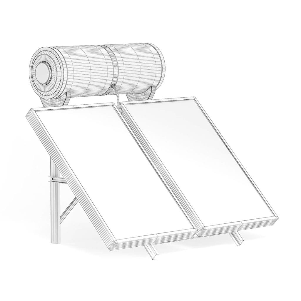 Solar Heating Panel 3D Model