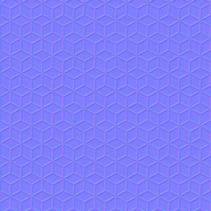 Cube Shaped Concrete Tiles PBR Texture