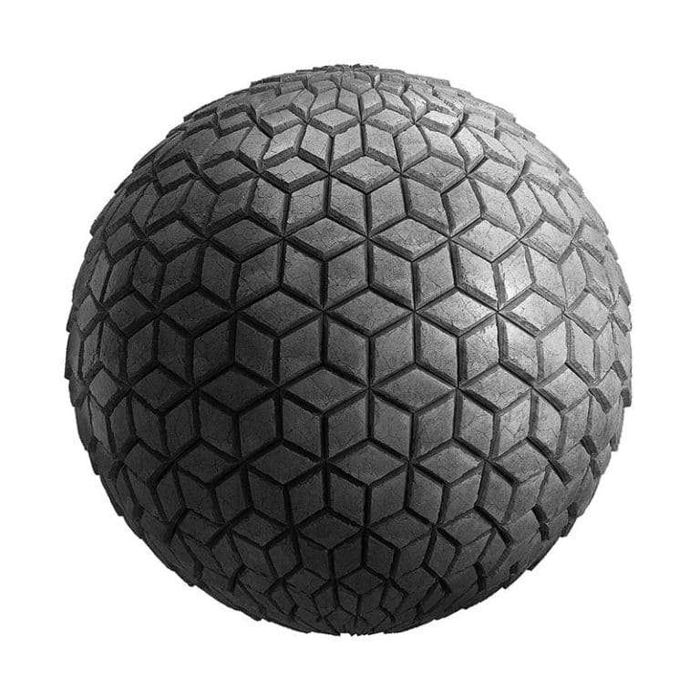 Cube Shaped Concrete Tiles PBR Texture