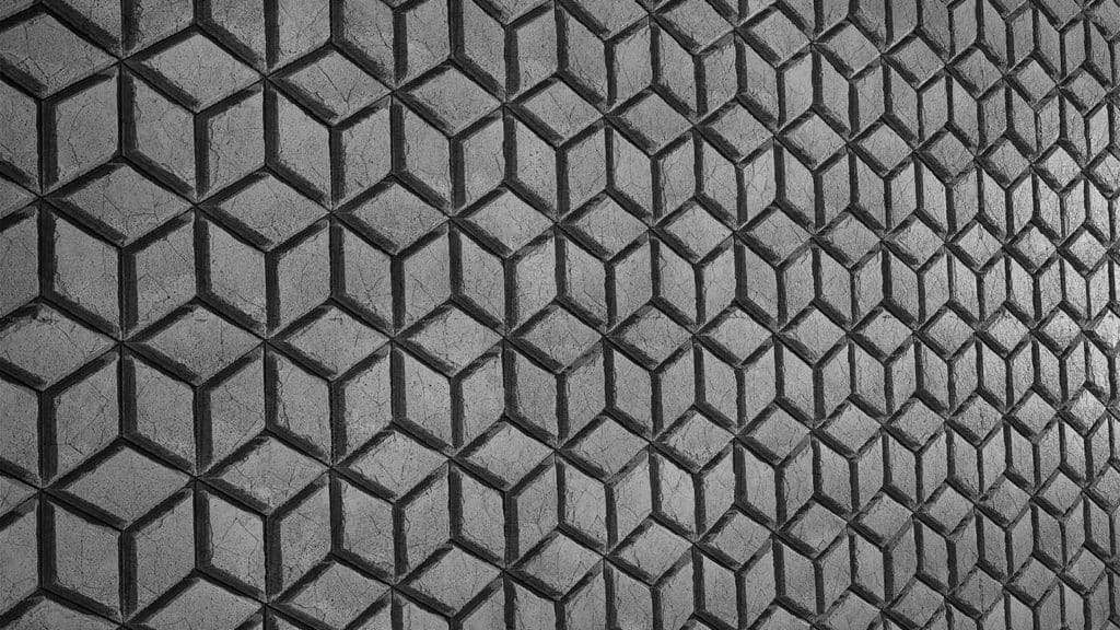 Cube Shaped Concrete Tiles PBR Texture