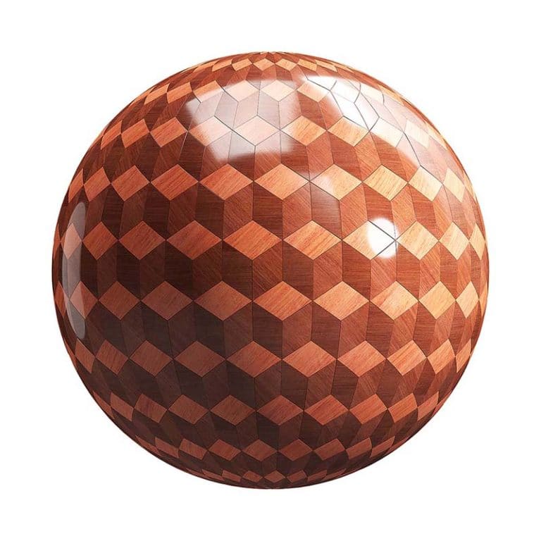 Cube Wood Parquet PBR Texture