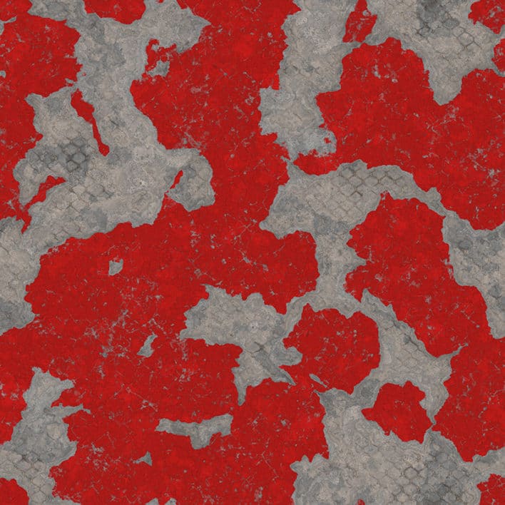Damaged Red Painted Wall PBR Texture