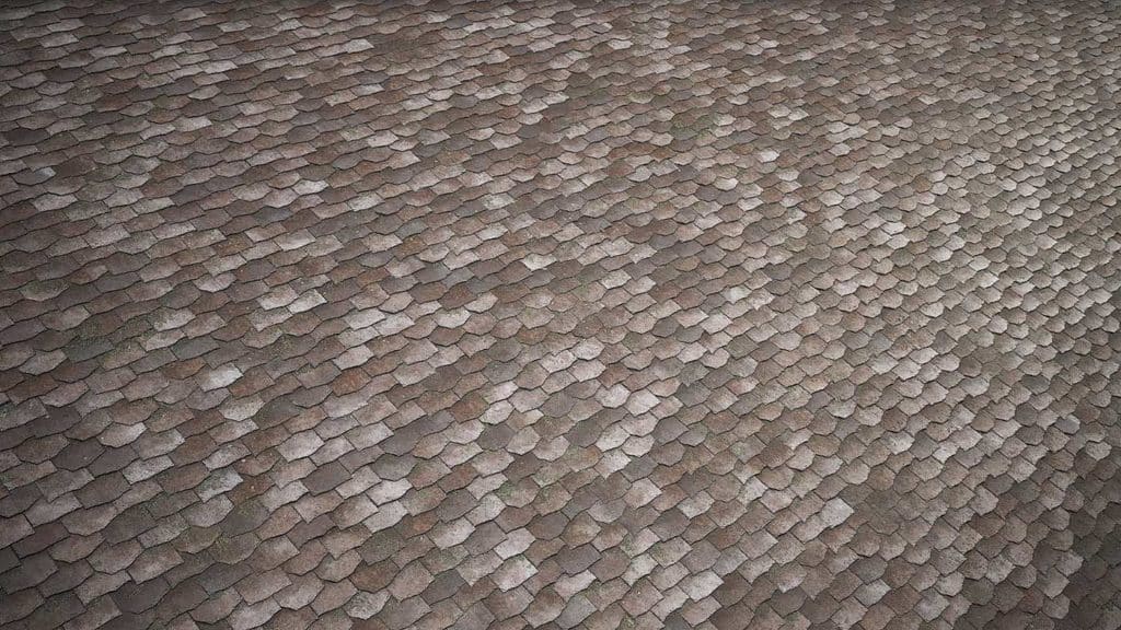 Irregular Ceramic Roof PBR Texture