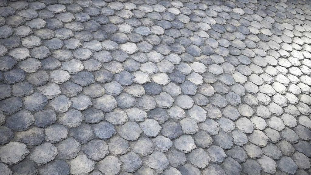 Irregular Stone Roof PBR Texture