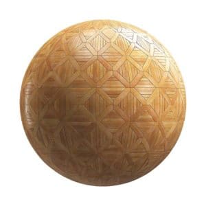 Light Baroque Wood Parquet PBR Texture