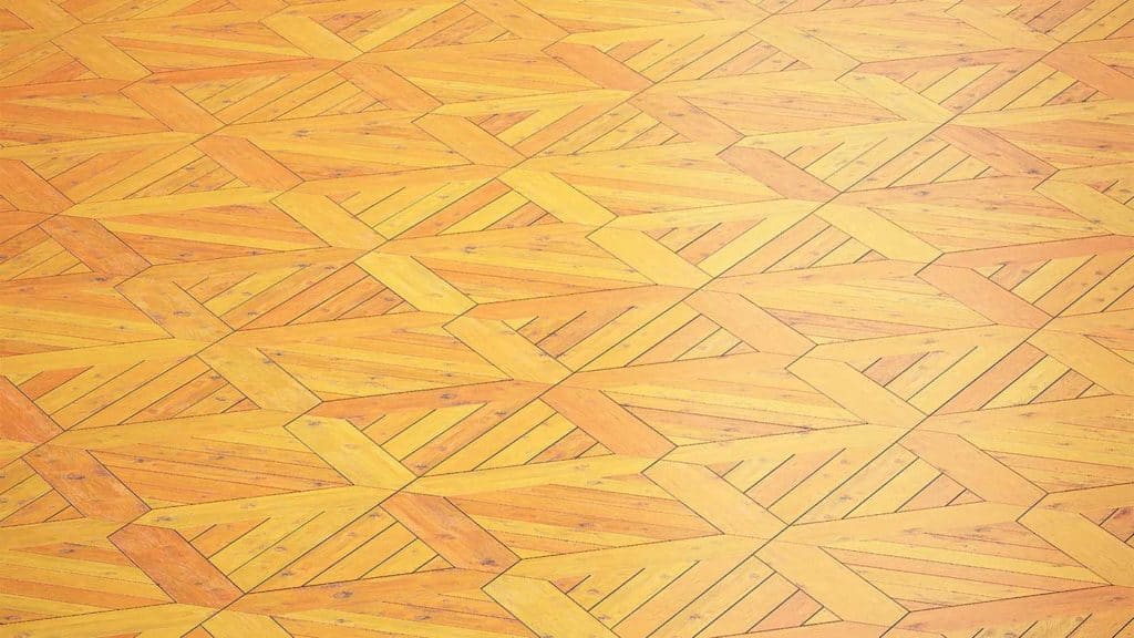 Yellow Baroque Wood Parquet PBR Texture