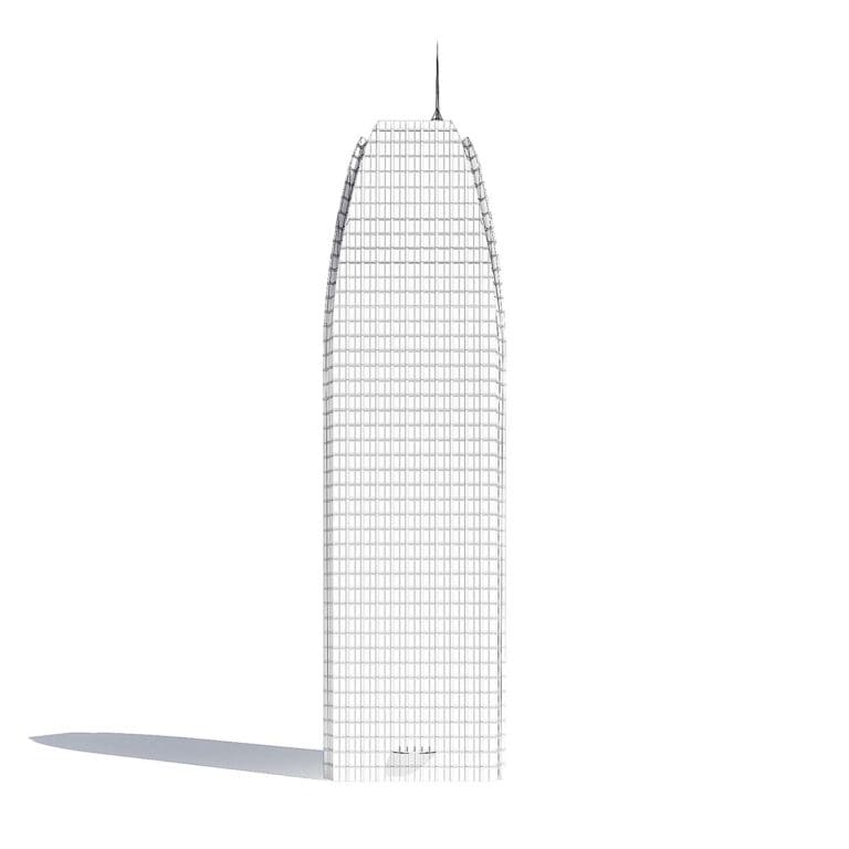 Triangle Skyscraper 3D Model